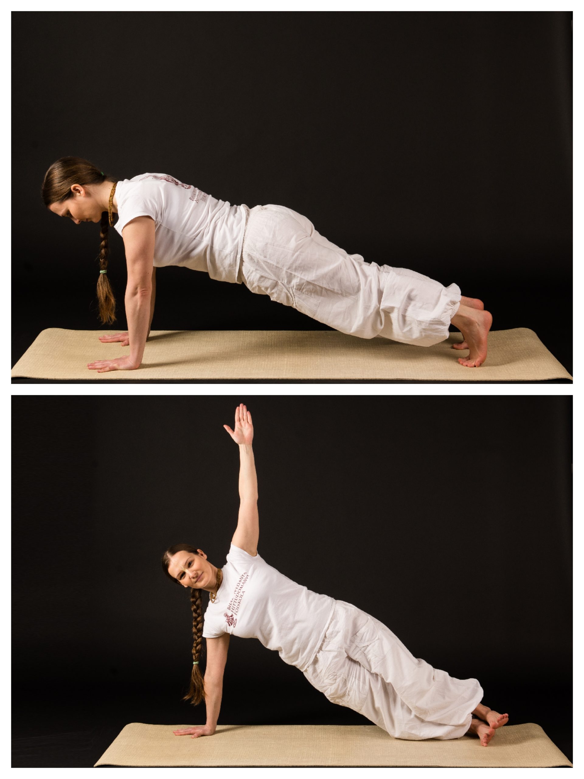 Kaśyapāsana - Kaśyapa póz (Féloldalas fekvőtámasz) - Selfness Yoga